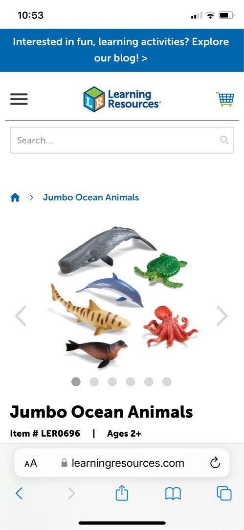 Learning Jumbo Ocean Animals set , Hobbies & Toys, Toys & Games on ...