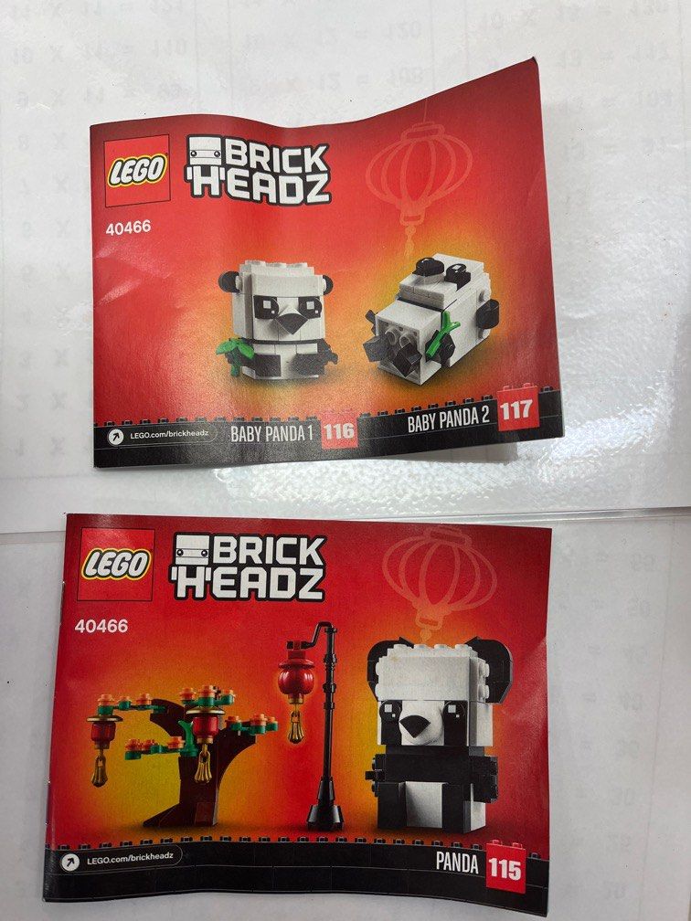 Lego brick heads panda, Hobbies & Toys, Toys & Games on Carousell
