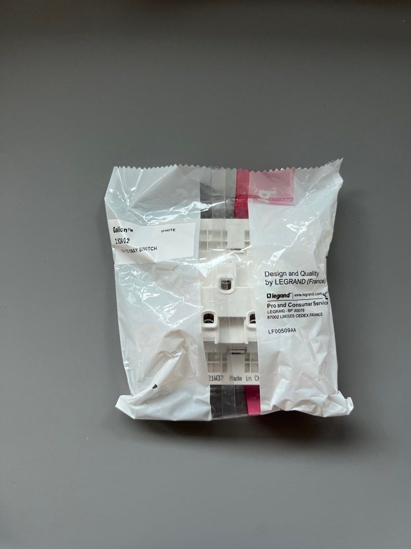 Legrand Galion 2 Gang 1 Way Switch (White), Furniture & Home Living ...