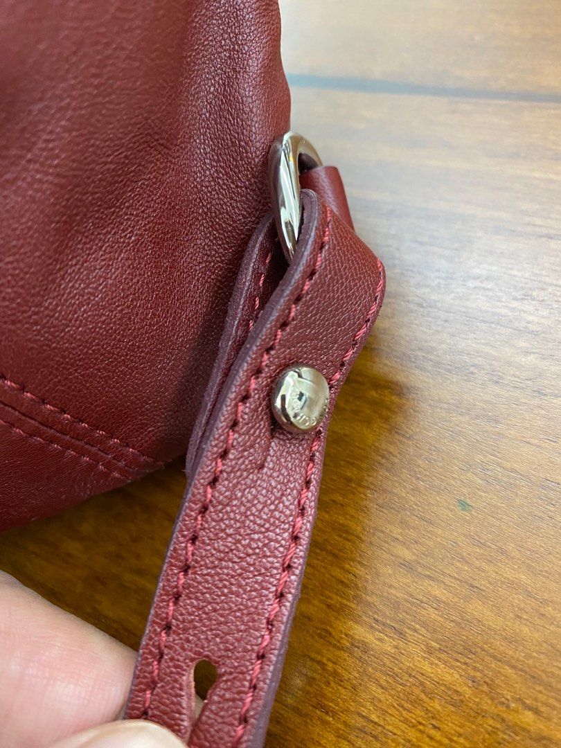 Longchamp Le Pliage Cuir Red Leather, Luxury, Bags & Wallets on Carousell