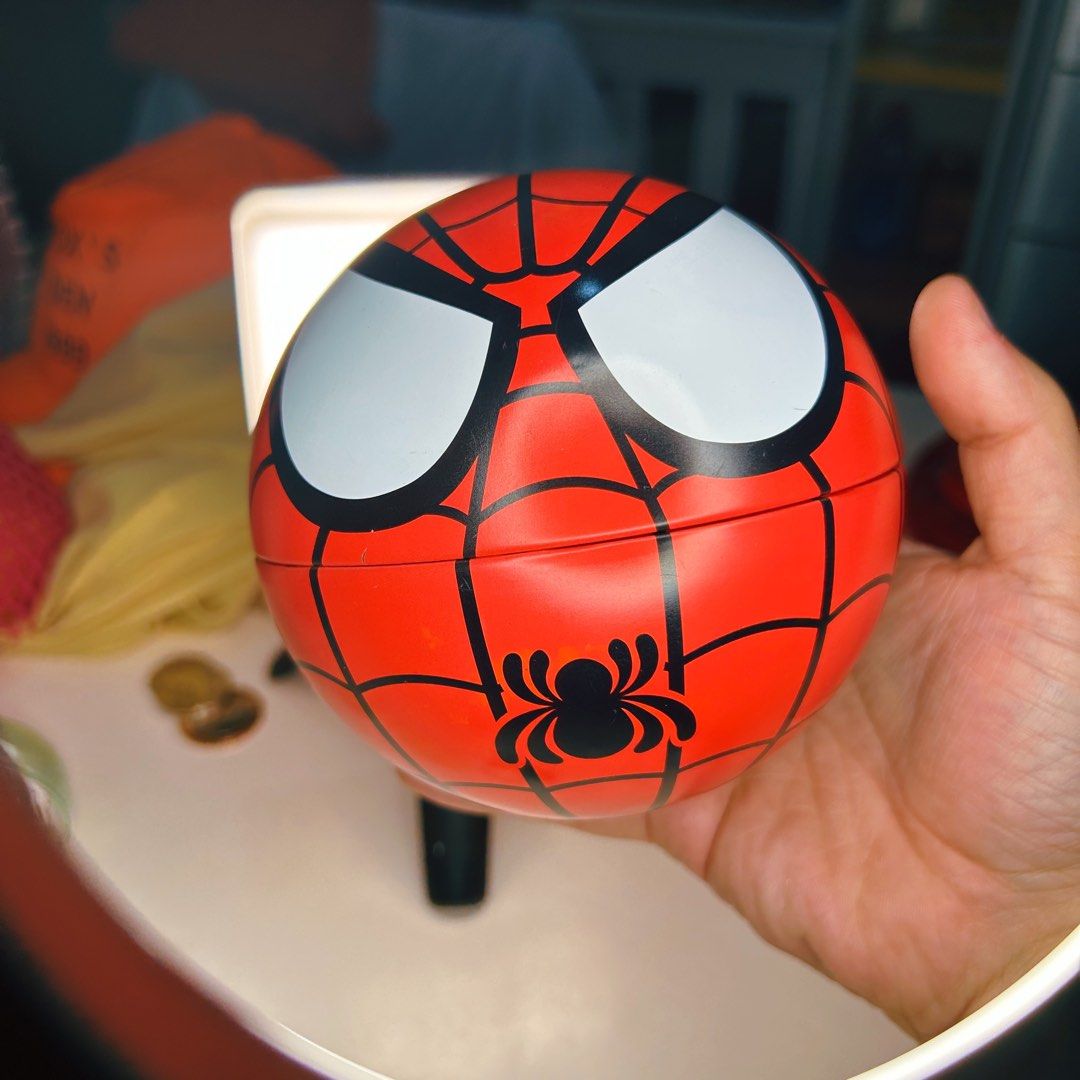 Marvel Spider Man Round Can on Carousell
