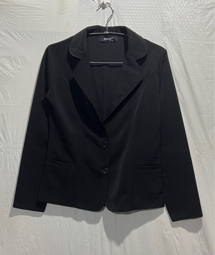 MEG BLACK OFFICE COAT, Women's Fashion, Coats, Jackets and Outerwear on Carousell