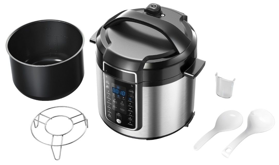 Midea 5.7L Digital 12 in 1 Pressure Cooker MY-CS6037WP2, TV & Home Appliances, Kitchen ...