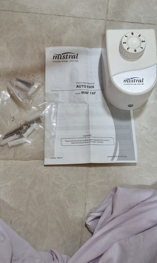 Mistral ceiling Fan MAF 16F, Furniture & Home Living, Lighting & Fans ...