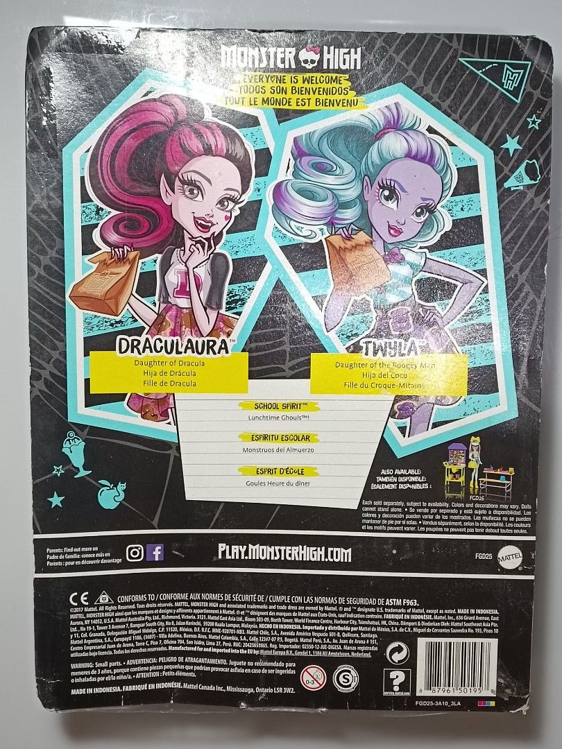 SALE. Monster High School Spirit 2 Pack Draculaura and Twyla Doll, Hobbies & Toys, Toys & Games ...