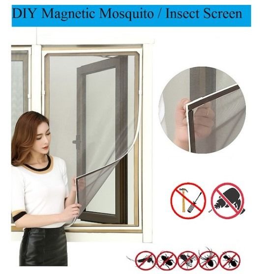 New Soft PVC Magnetic Mosquito Screen and Mesh, Furniture & Home Living ...