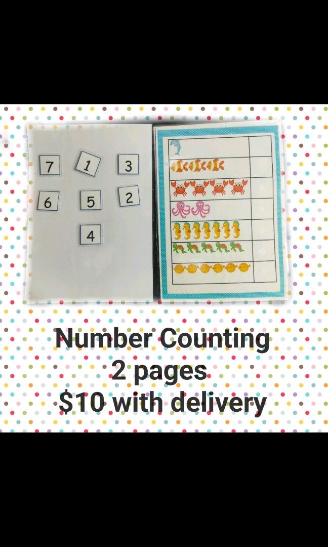 Autism Number counting File task, Hobbies & Toys, Stationery & Craft ...