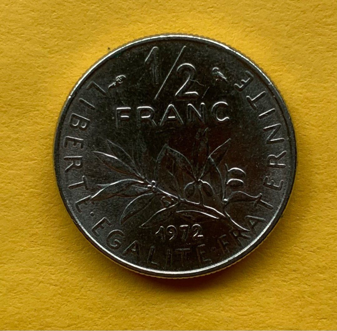Old French Coin - 1/2 Francs Coin - No more in circulation - Great ...