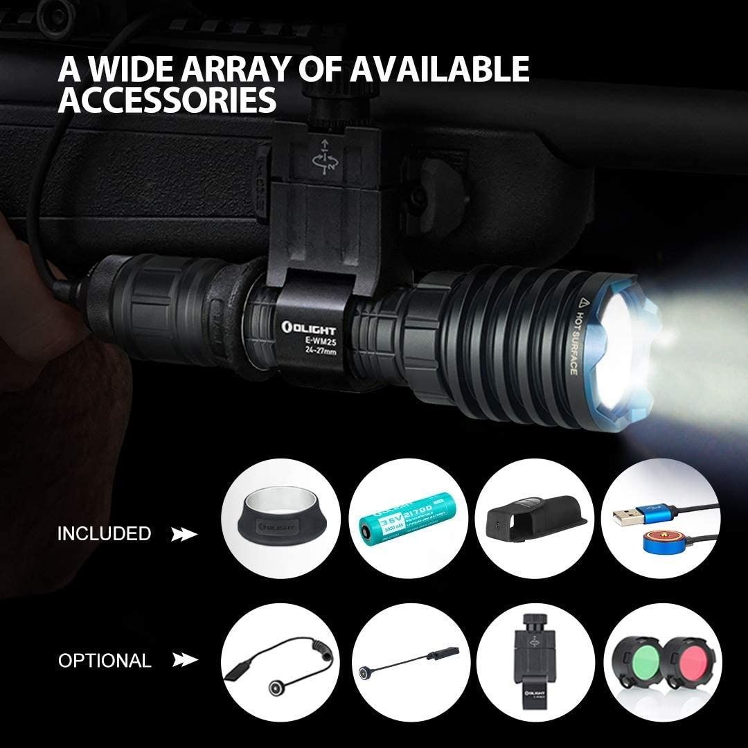 OLIGHT Warrior X Pro Recharageable Tactical Torch Flashlight Max 2100 ...