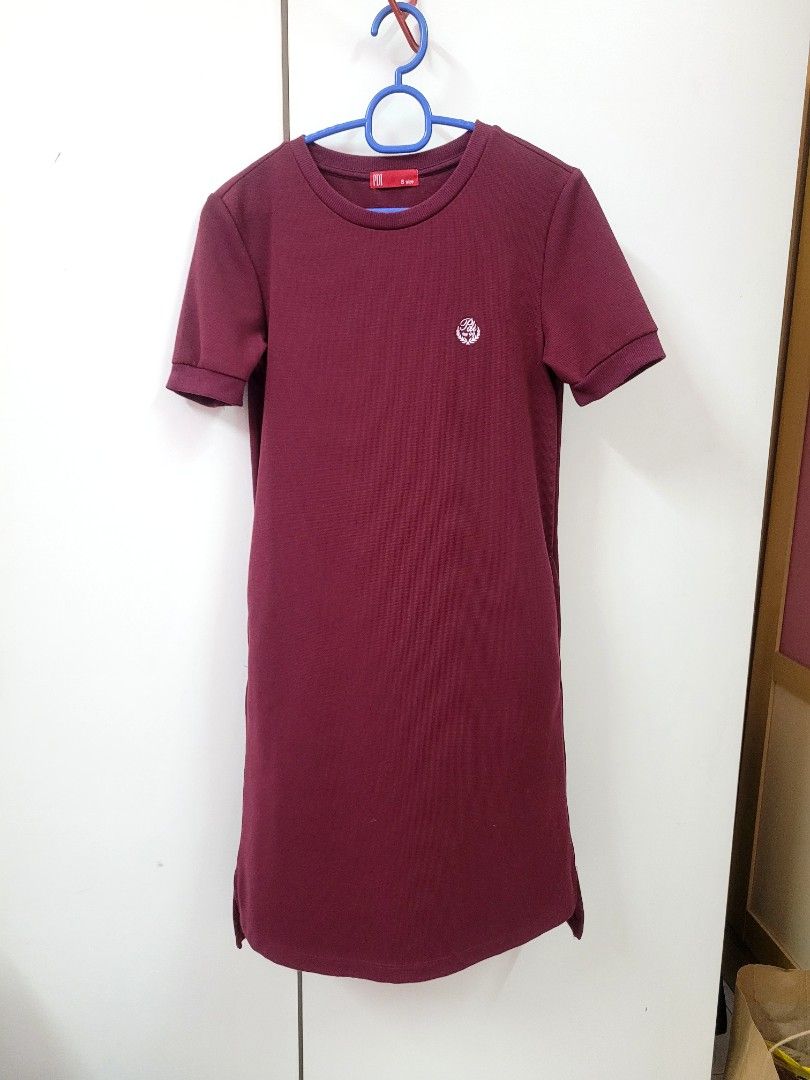 PADINI Straight Maroon Dress, Women's Fashion, Dresses & Sets, Dresses ...