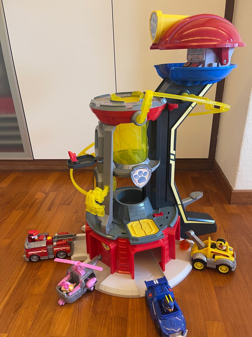 Paw patrol mighty lookout tower + cars, Hobbies & Toys, Toys & Games on ...