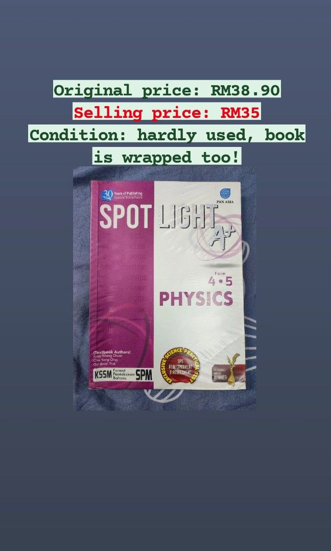 Physics SPM Form 4 and Form 5 reference book, Hobbies & Toys, Books ...