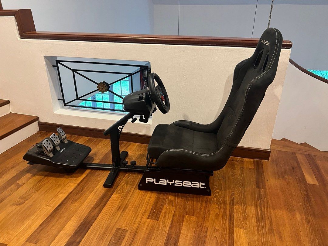 Playstation racing seat and Logitech G29 racing wheel and pedals, Video ...
