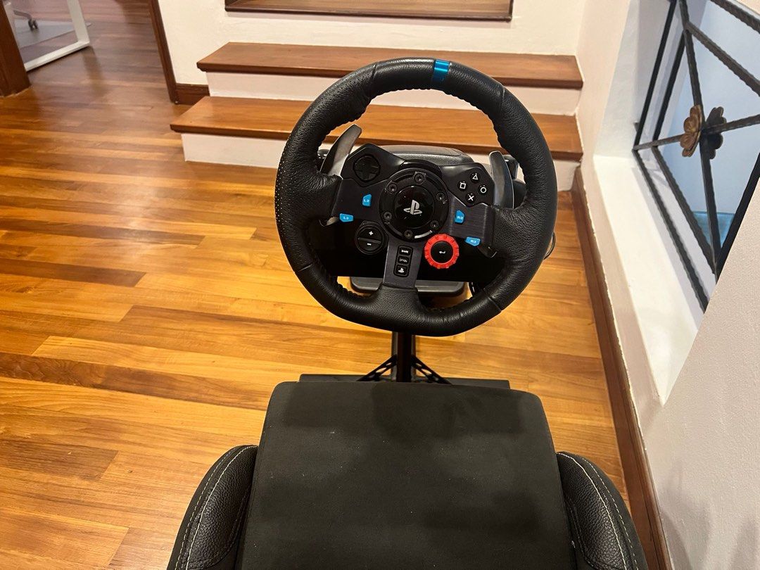 Playstation racing seat and Logitech G29 racing wheel and pedals, Video ...