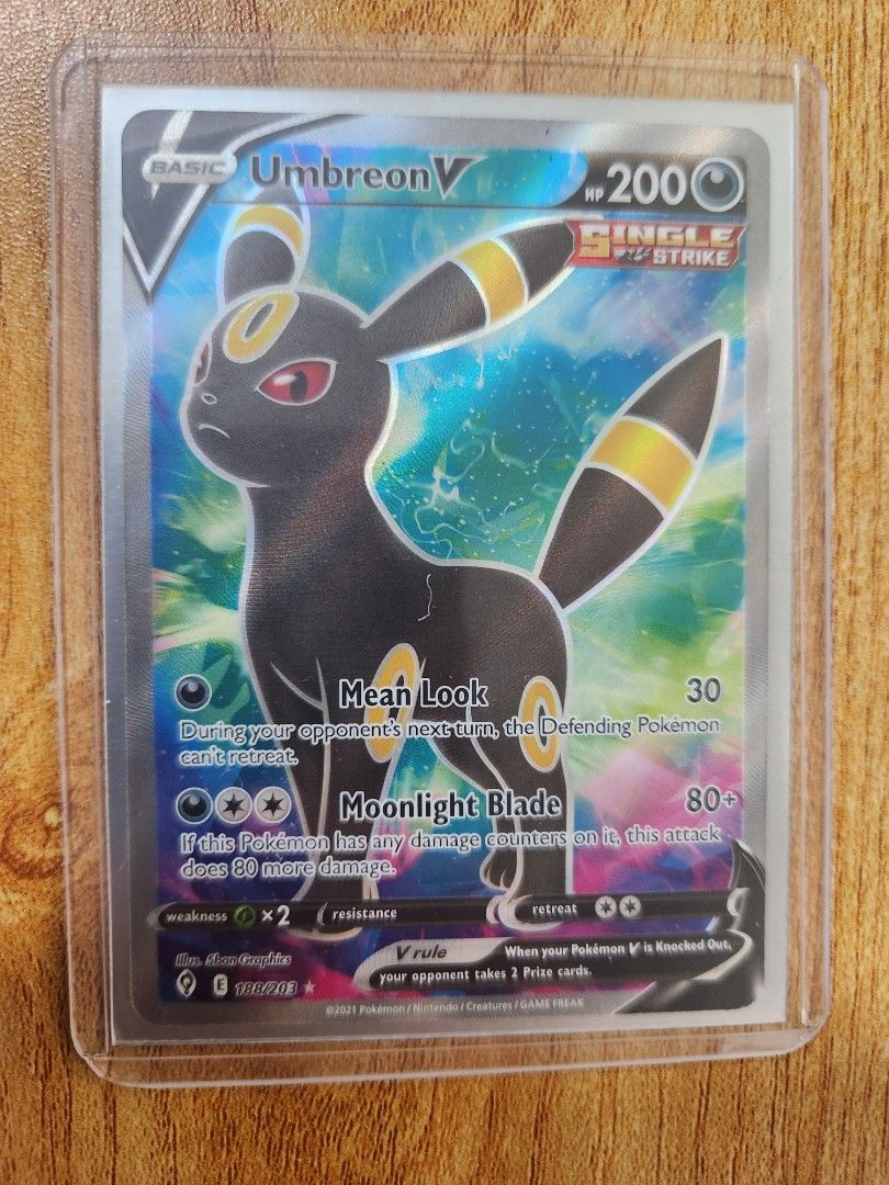 Pokemon TCG Evolving Skies - Umbreon V 188/203, Hobbies & Toys, Toys & Games on Carousell