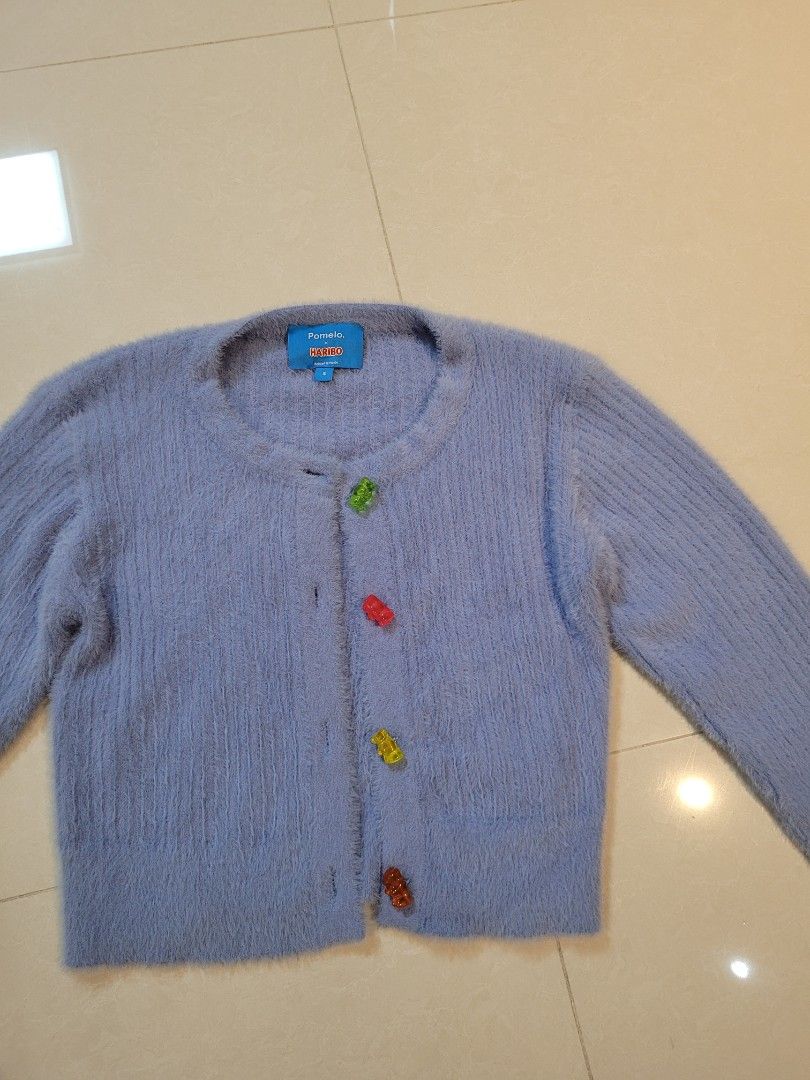 Pomelo x Haribo Gummy Bear Fuzzy Cardigan, Women's Fashion, Coats ...