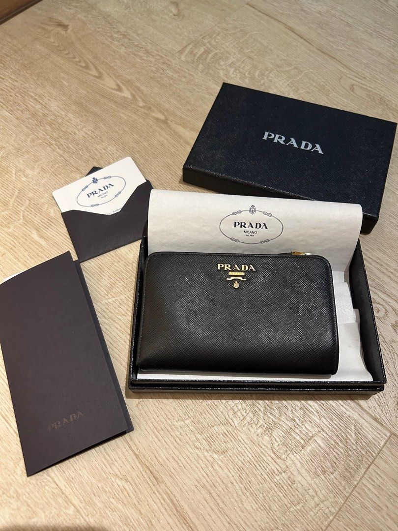 Authentic Prada Wallet purchase from ion orchard with box with receipt ...