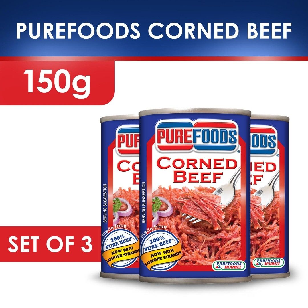 Purefoods Corn beef set of 3, Food & Drinks, Packaged & Instant Food on ...