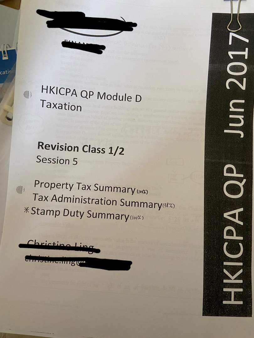 QP MD taxation tutorial notes all section, 興趣及遊戲, 書本 & 文具, 教科書 - Carousell