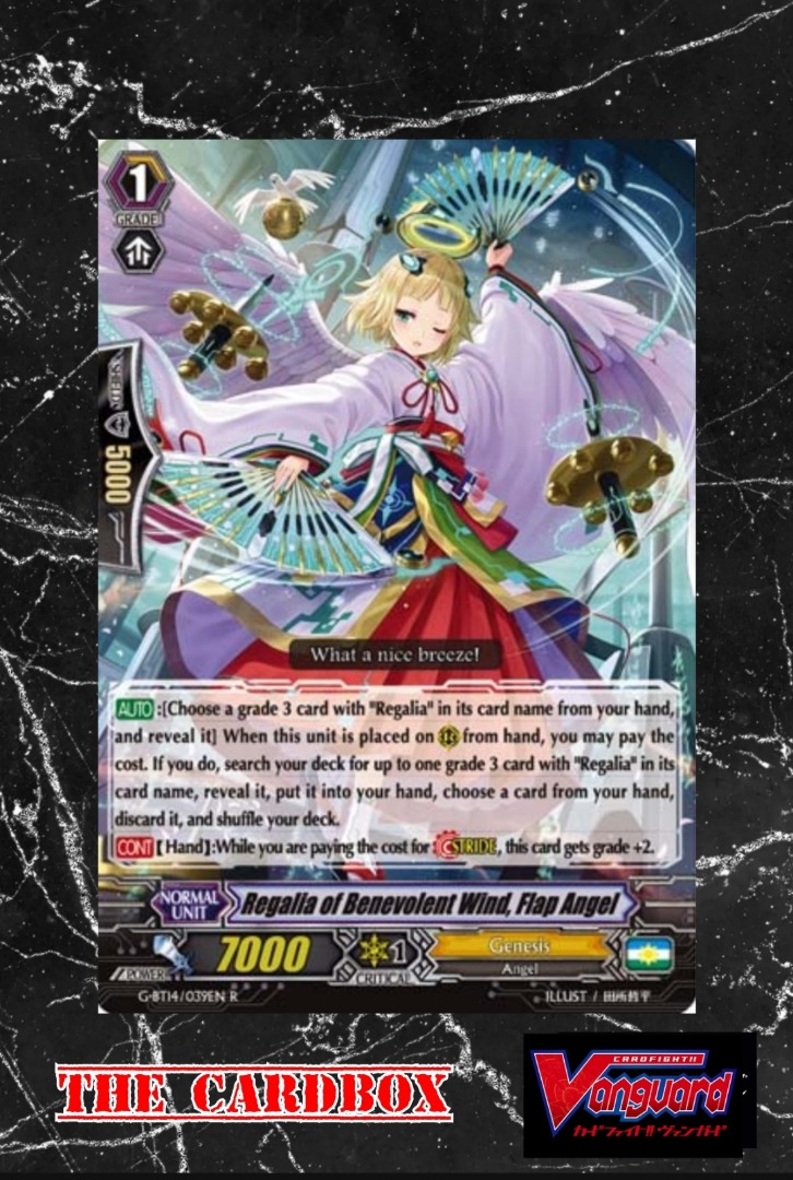 Cardfight Vanguard - Regalia of Benevolent Wind, Flap Angel, Hobbies ...