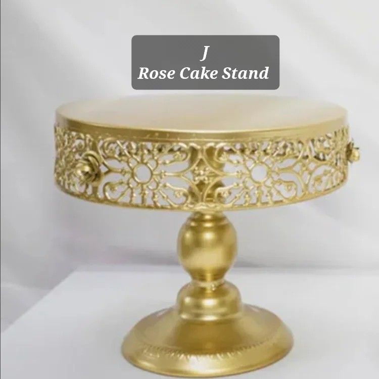 [ FOR SALE ] Gold Lace Cake Stand Tableware, Lifestyle Services, Event ...