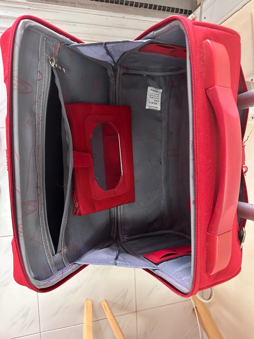 Samsonite cabing luggage and hand carry bag (Red), Hobbies & Toys ...