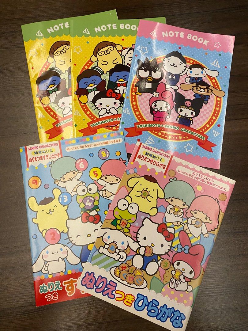 Sanrio notebook /exercise/colouring book x5, Hobbies & Toys ...