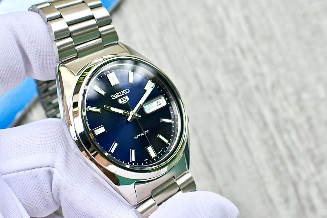 Seiko 5 SNXS77K1 Automatic Day Date Blue Dial Analog Stainless Steel ...