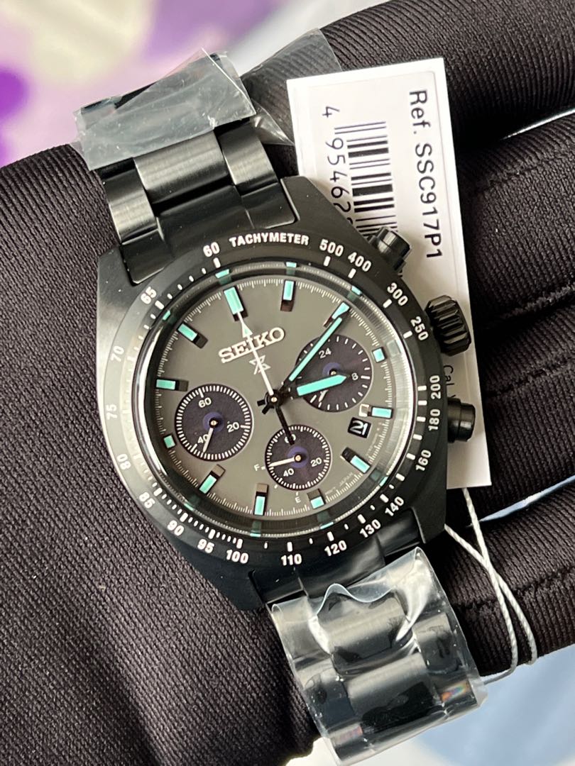 Seiko Speedtimer Chrono Black SSC917P1, Men's Fashion, Watches ...