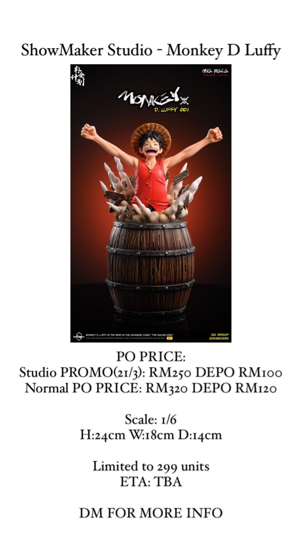 ShowMaker Studio - Monkey D Luffy, Hobbies & Toys, Toys & Games on Carousell