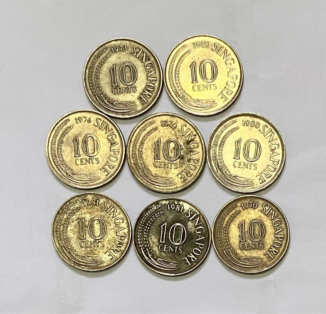 Singapore Collectible Old Coin - 1970 to 1981 Seahorse $0.10 Ten Cent ...