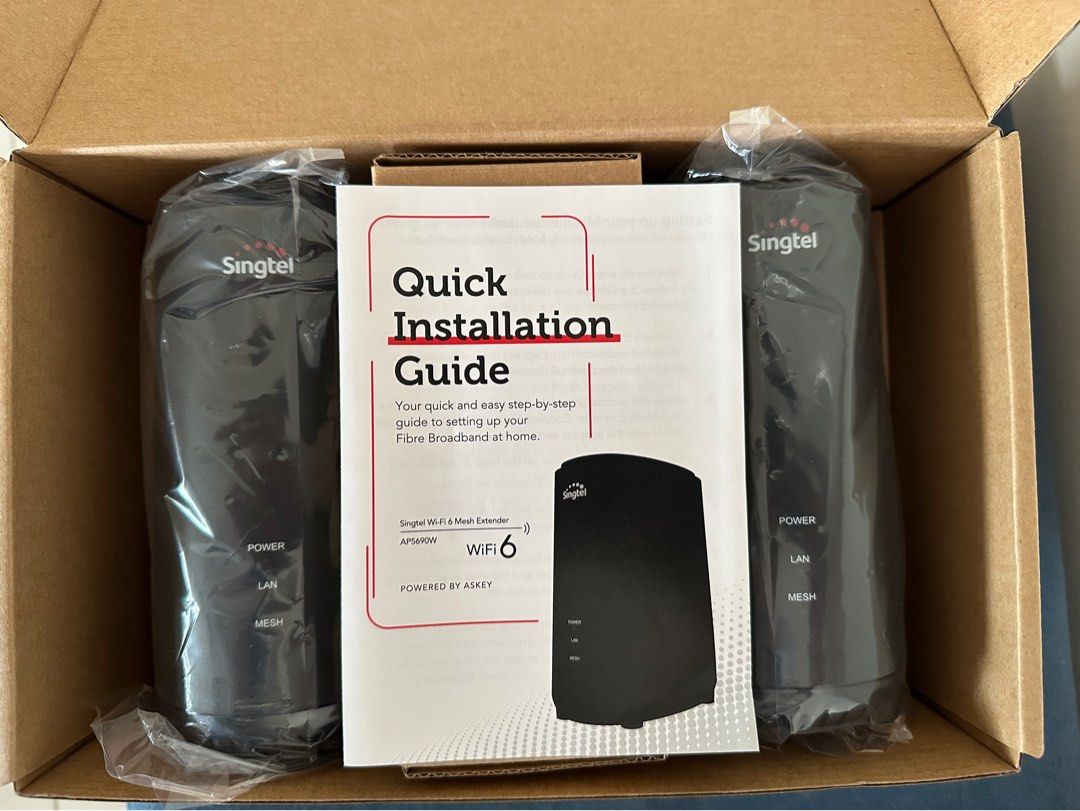 Singtel Wi-Fi 6 Mesh Extender (Dual-Pack), Computers & Tech, Parts ...