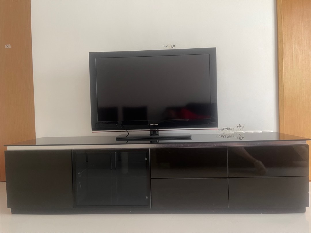 2-meter TV console (black), Furniture & Home Living, Furniture, TV ...