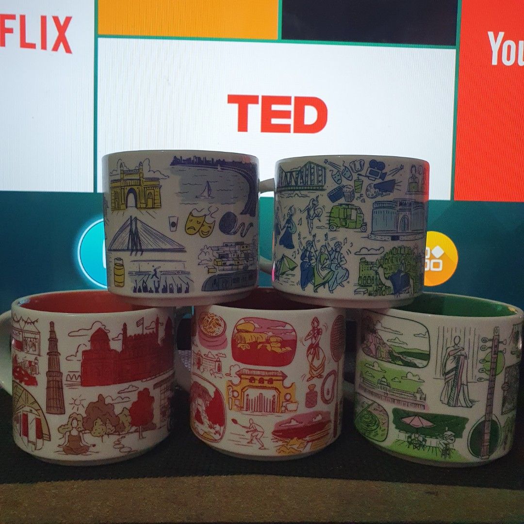 Starbucks Mugs INDIA Been There Series Set of 5, Furniture & Home ...