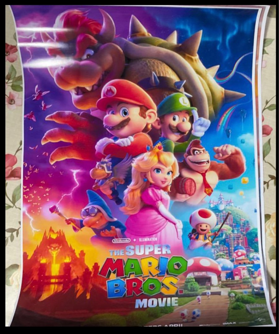 Super mario movie poster A3, Hobbies & Toys, Toys & Games on Carousell