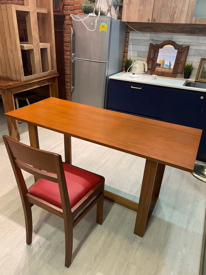 Teak Breakfast table, Furniture & Home Living, Furniture, Tables & Sets ...