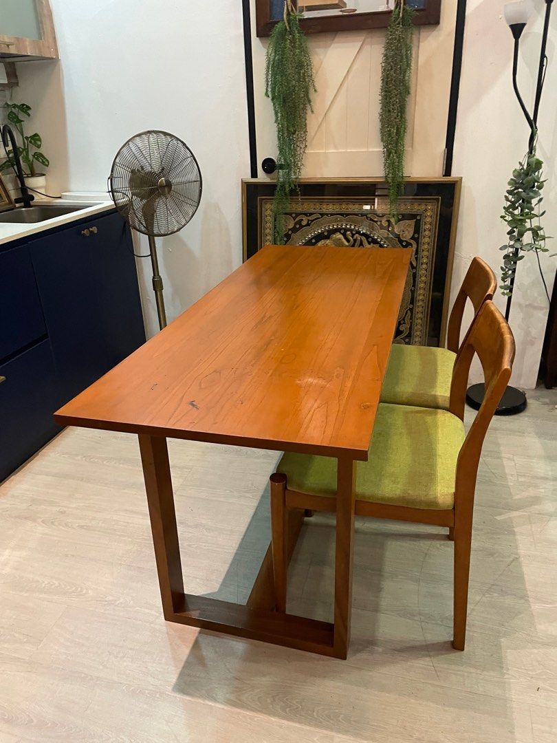 Teak Breakfast table, Furniture & Home Living, Furniture, Tables & Sets ...