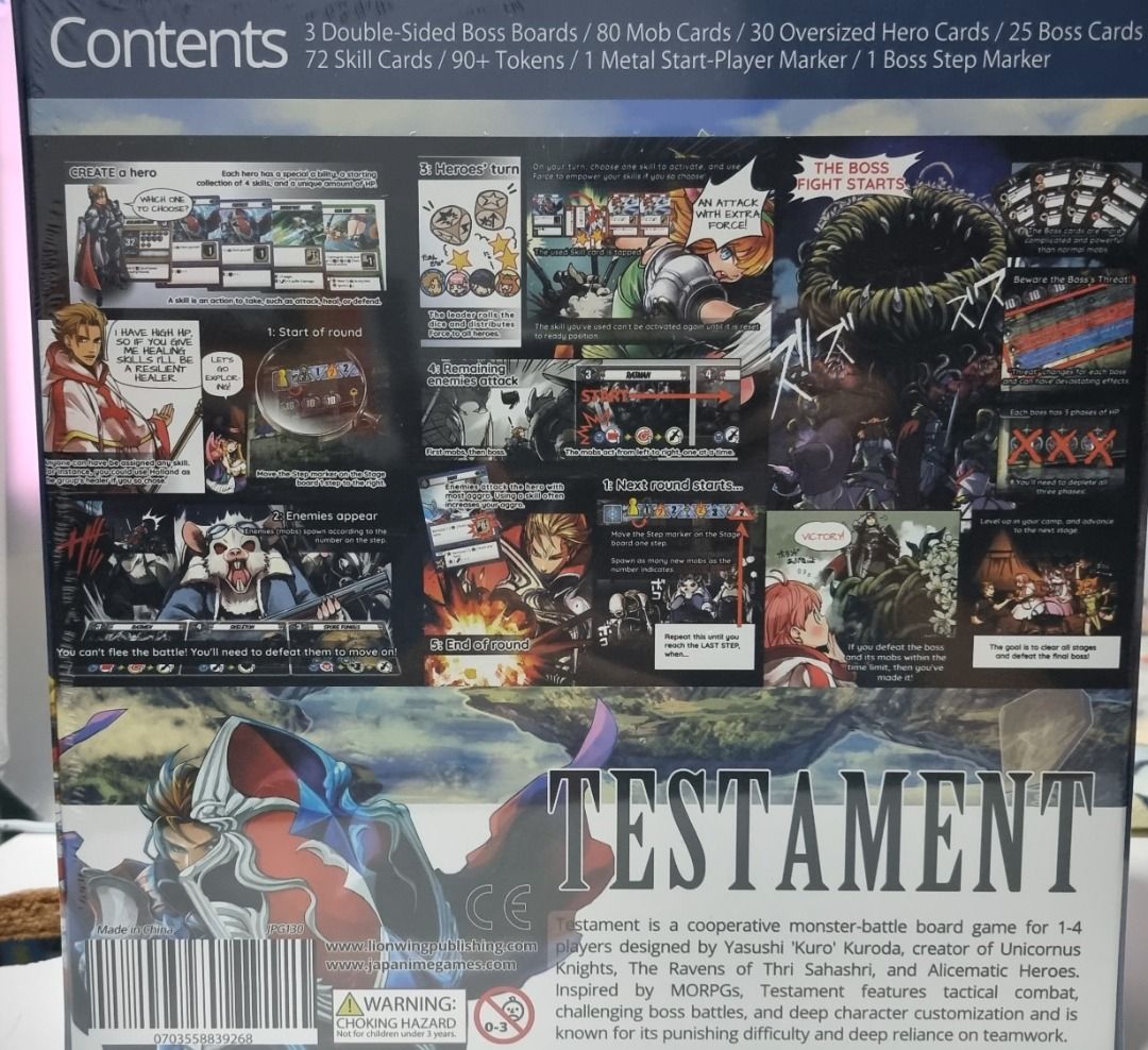 Testament Kickstarter Board game, Hobbies & Toys, Toys & Games on Carousell