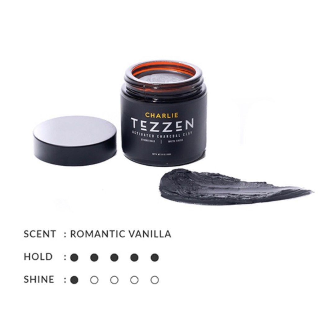 TEZZEN Water Based Pomade | Activated Charcoal Clay | Texture Paste ...