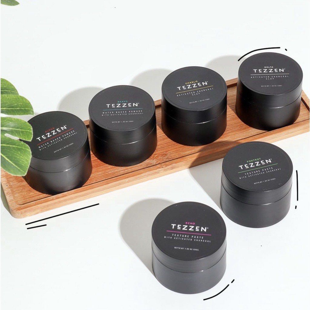 TEZZEN Water Based Pomade | Activated Charcoal Clay | Texture Paste ...