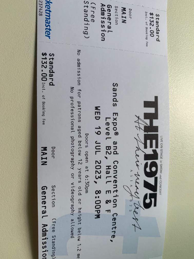 The 1975 tickets, Tickets & Vouchers, Event Tickets on Carousell