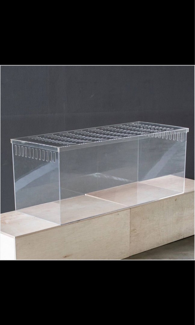 The Burrow Hamster Habitat/cage in 4mm Thick Acrylic (Fixed) - With Lid ...