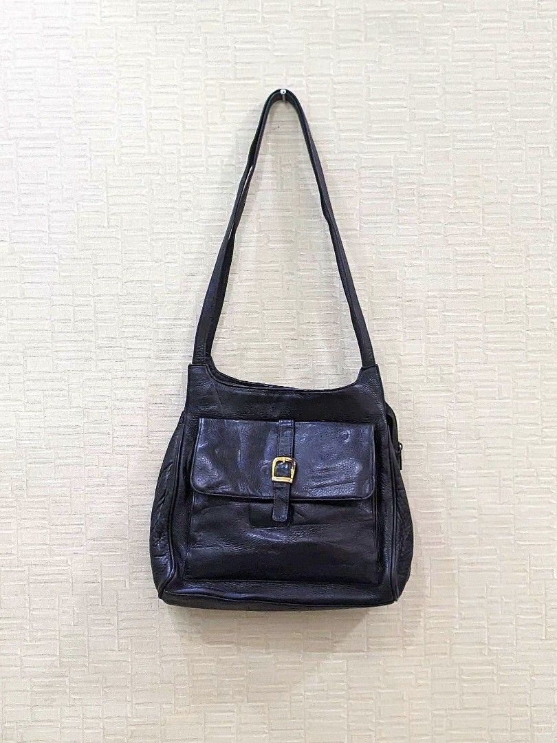 Tote Vintage Kulit Asli Tas Jadul Retro Brand Chilsung, Fesyen Wanita ...