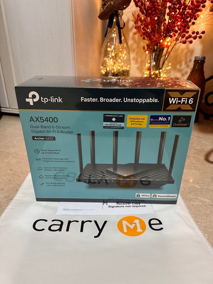 TP Link AX5400 wifi 6 dual band router, Computers & Tech, Parts ...