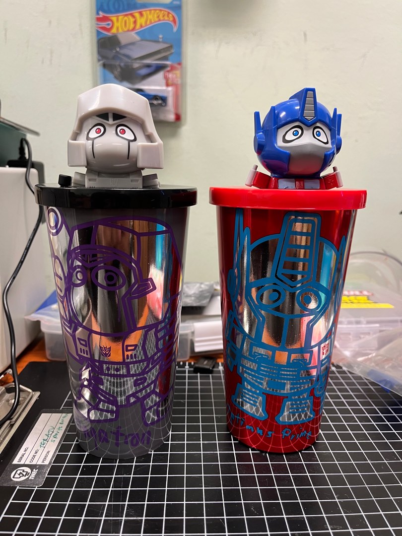 Transformers TGV Tumbler Megatron & Optimus prime, Hobbies & Toys, Collectibles & Memorabilia ...