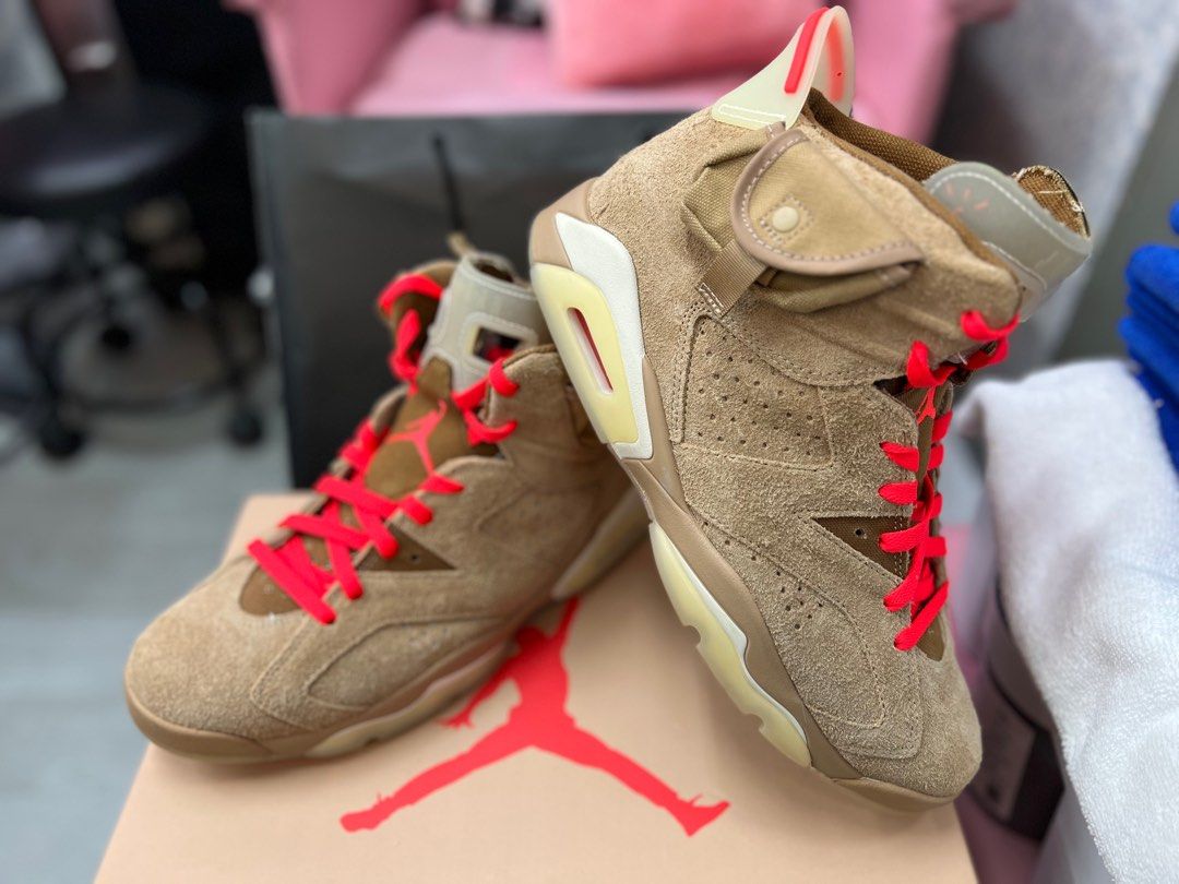 Travis Scott AJ 6 Khakis, Men's Fashion, Footwear, Sneakers on Carousell