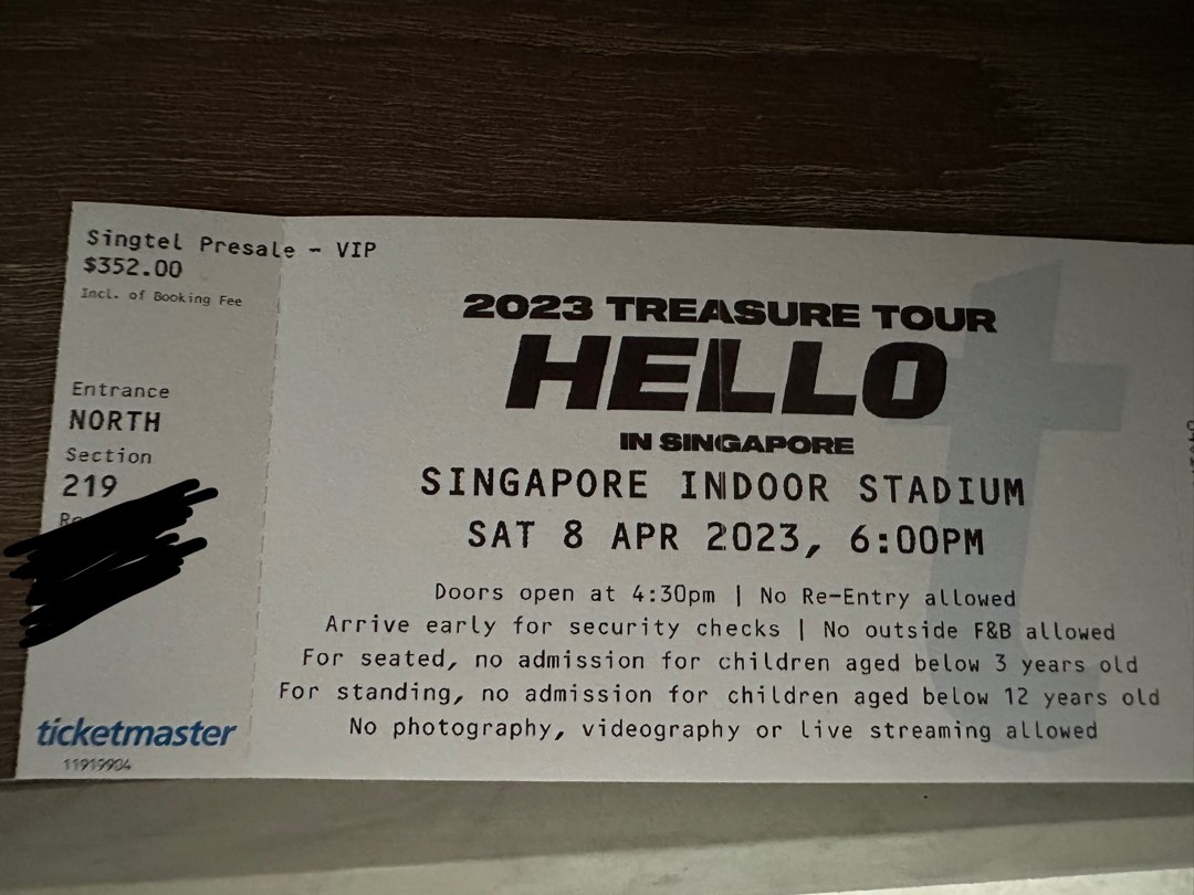 Treasure VIP seated concert ticket, Tickets & Vouchers, Event Tickets ...