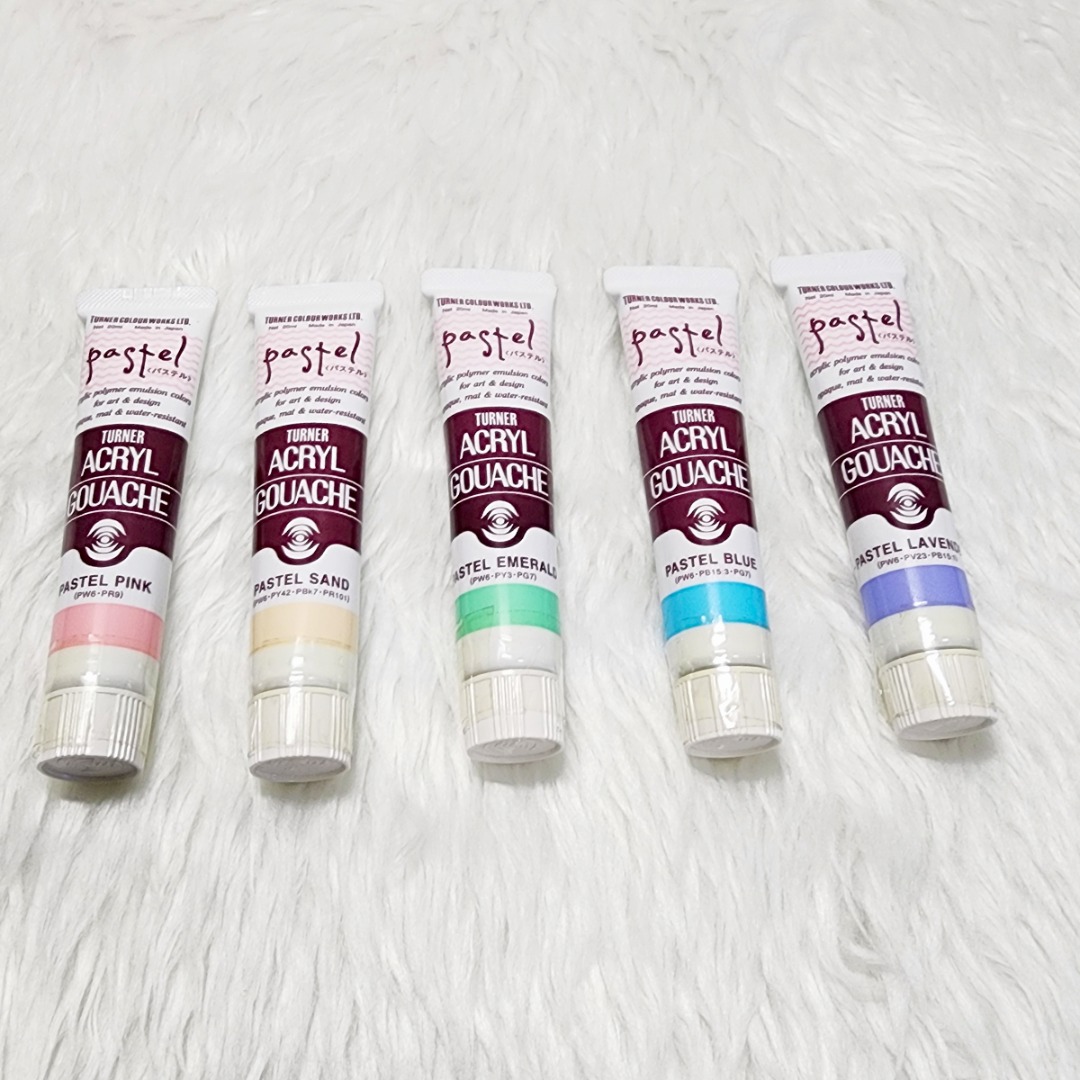 Turner Acryl Gouache Pastel Bundle (5 colors) on Carousell