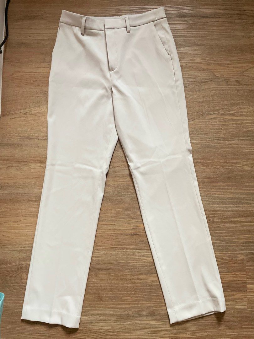 Uniqlo Beige Work Pants, Women's Fashion, Bottoms, Other Bottoms on ...