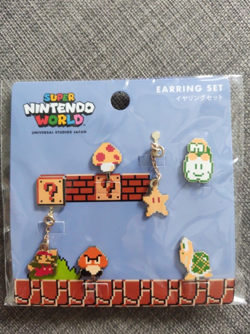 Usj Nintendo world ear ring set, Women's Fashion, Jewelry & Organisers ...